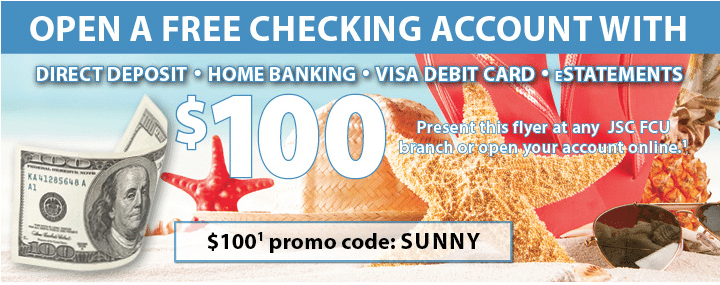 JSC Federal Credit Union $100 Checking Account in Texas