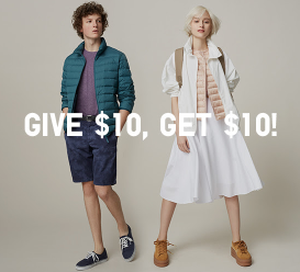 UNIQLO Clothing Store $10 New Customer Coupon and $10 Referral Rewards