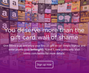 Bitmo - Send and Trade Gift Cards: Get a Free $5 Gift Card to Spend Now