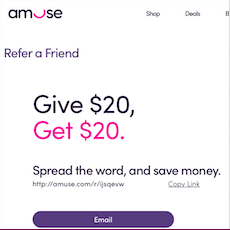 Amuse - Weed Delivery (California): Give $20, Get $20 Referrals