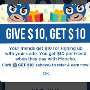 Moocho App - College Town Savings: $10 Free Credit + $10 Referrals