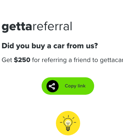 Gettacar - Online Used Car Sales: $250 Purchase Bonus + $250 Referrals