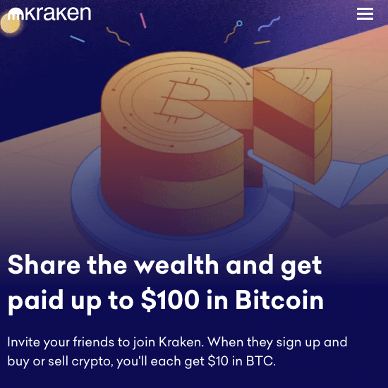 Kraken Exchange: $75 Sign-Up Bonus & $75 Bitcoin Referrals
