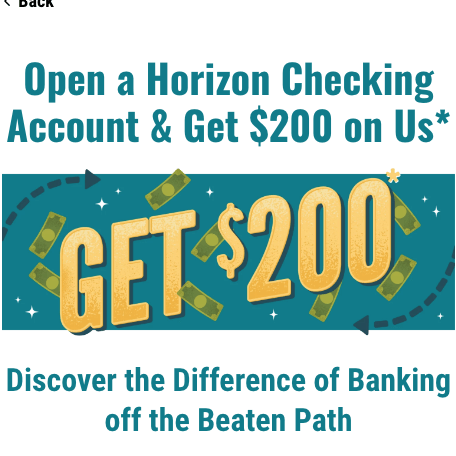 Horizon Credit Union: $200 Horizon Checking Account Bonus