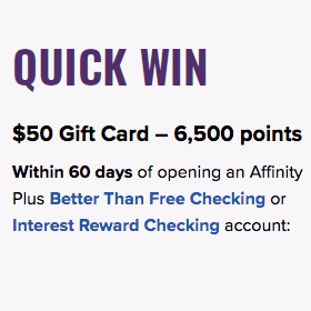 Affinity Plus FCU: Get $50 Gift Card with MyPlus Rewards