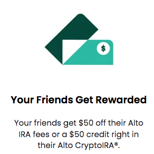 Alto - CryptoIRA or Alternative Asset IRA: $50 Sign-Up Bonus