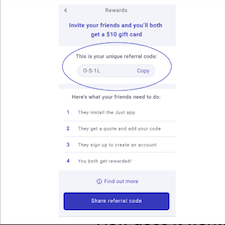 Just Insure Per-Mile Car Insurance: $10 Referral Bonus with Quote
