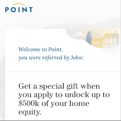 Point - Home Equity Investment: $100 Bonus + $100 Referrals