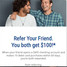 SAFE Credit Union: Give $100, Get $100 Referral Program