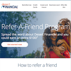 Desert Financial CU: $100 Checking Bonus and $100 Referrals