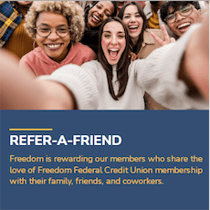 Freedom FCU (Maryland): $50 Member Bonus and $50 Referrals
