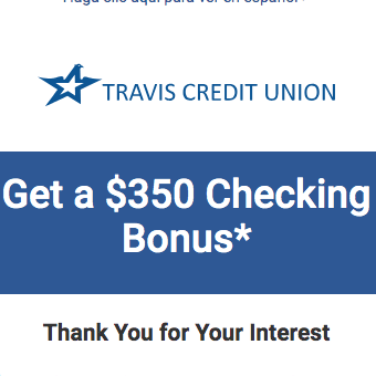 Travis Credit Union (California): $300 Checking Account Bonus