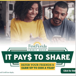 First Florida Credit Union: $50 Checking Bonus & $50 Referrals
