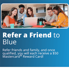 Blue Federal Credit Union: $50 Checking Bonus & $50 Referrals